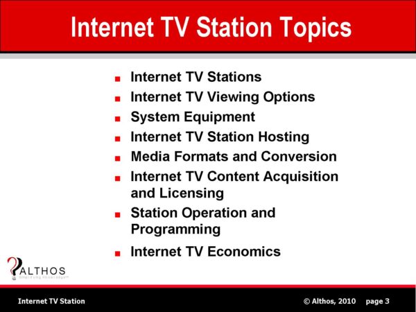 Internet TV Station Topics | Internet Marketing
